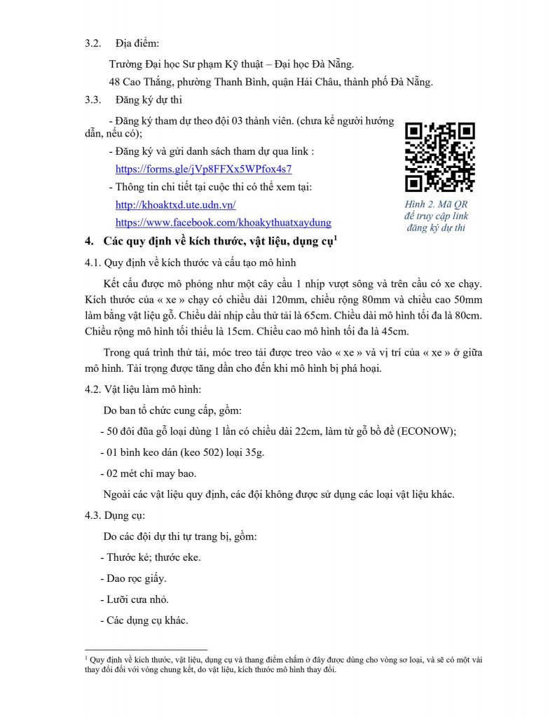 THỂ LỆ CUỘC THI MÔ HÌNH “SÁNG TẠO KẾT CẤU – CED 2024” – KHOA XÂY DỰNG DÂN DỤNG VÀ CÔNG NGHIỆP